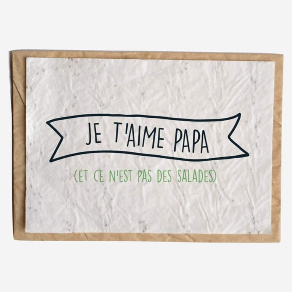 Seeded card - Je t'aime papa
